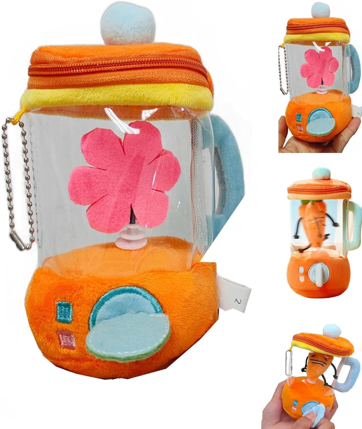 Carrot Blender Plush,Carrot Blender Toy,Plush Carrot Juicer Toy,Pull ...