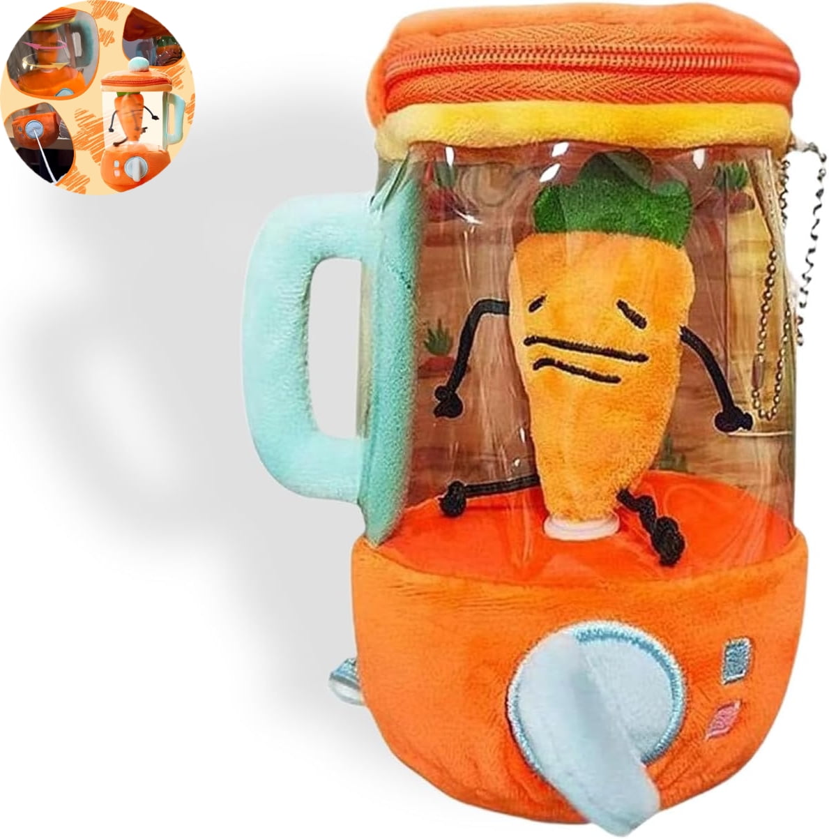 Carrot Blender Plush Toy, Spinning Carrots in a Blenders Stuffy with ...