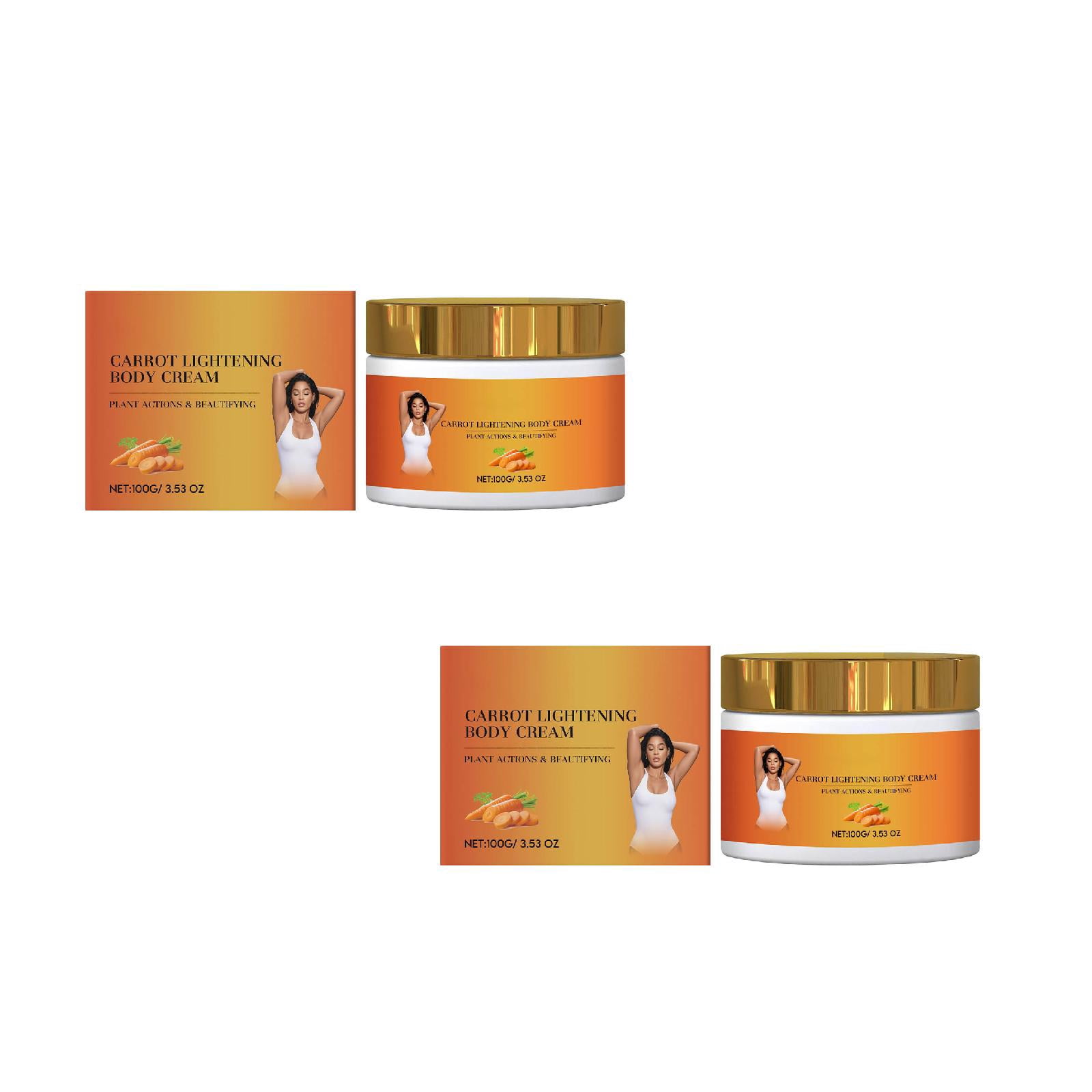 Carrot Body Cream, 2PCS 3.53oz Brightening & Hydrating Moisturizer with ...