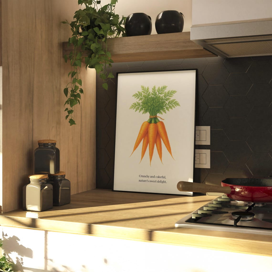 Carrot Botanical Wall Art Print, Unframed Paper Poster 11x14in ...