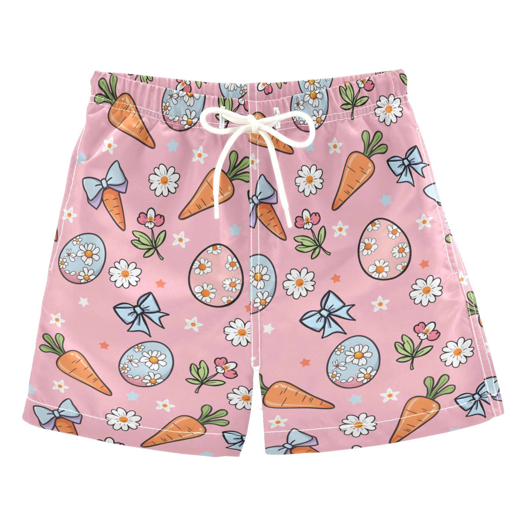 Carrot Bow Resurrection Egg Pattern Swim Trunks Quick Dry Beach Pool ...