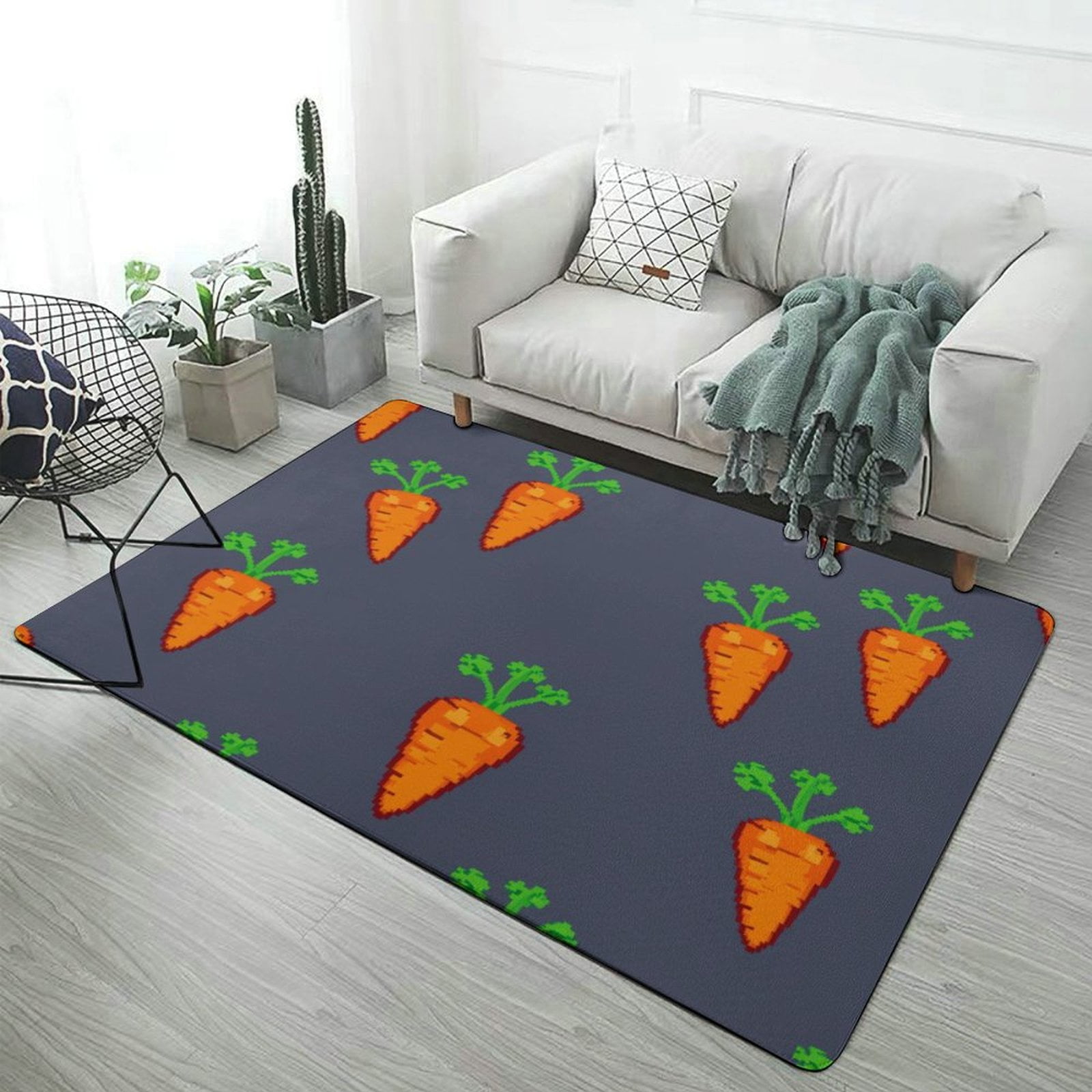 Carrot Carpet for Living Room Luxury Home Rations Sofa Coffee Table ...