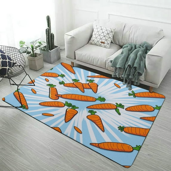 Carrot Carpet for Living Room Luxury Home Rations Sofa Coffee Table ...