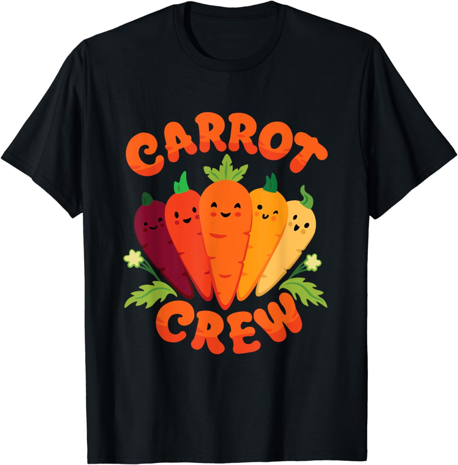 Carrot Crew - Cute Funny Juice Love Rainbow Veggie Root Food T-Shirt - Walmart.com