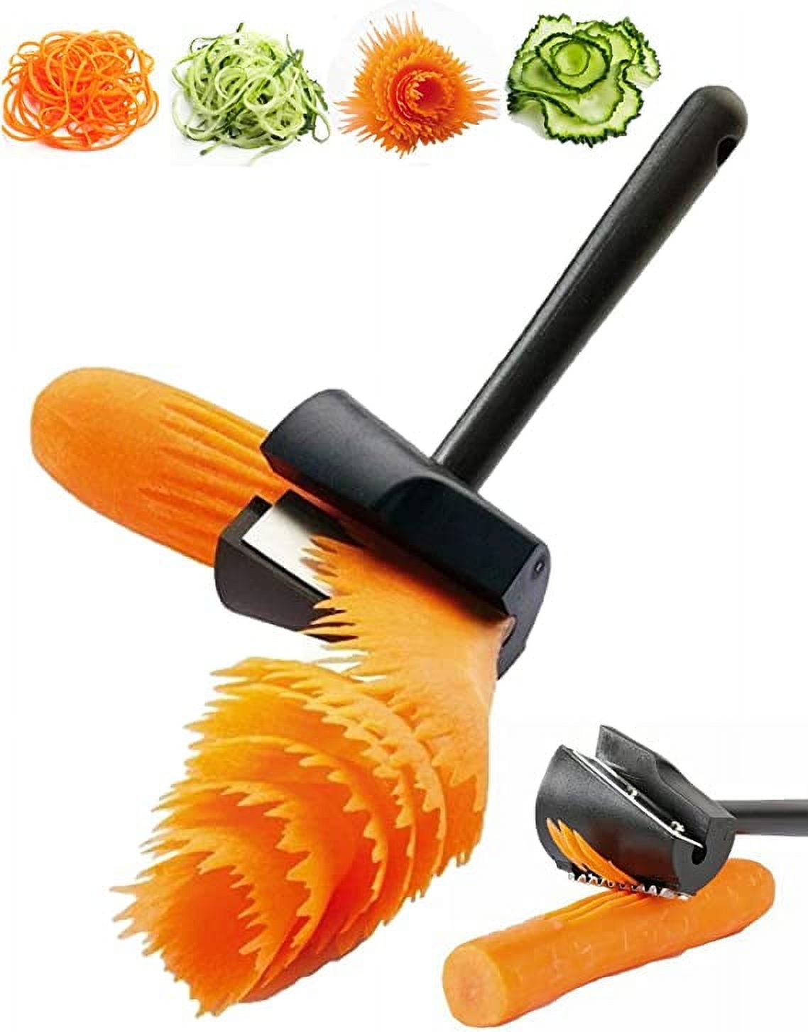 Carrot Curler and Peeler, Black Carrot Spiral Shred Slicer Root ...