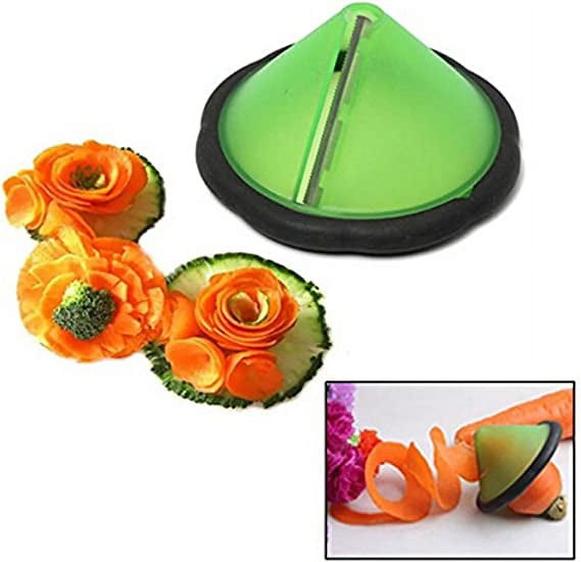 Carrot Curler and Peeler, Green Carrot Spiral Shred Slicer Root ...