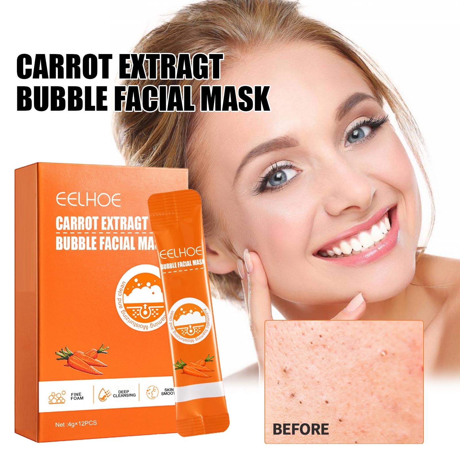 Carrot Foam Hydrating Overnight Hydrogel Mask Smear Mask Cleansing ...