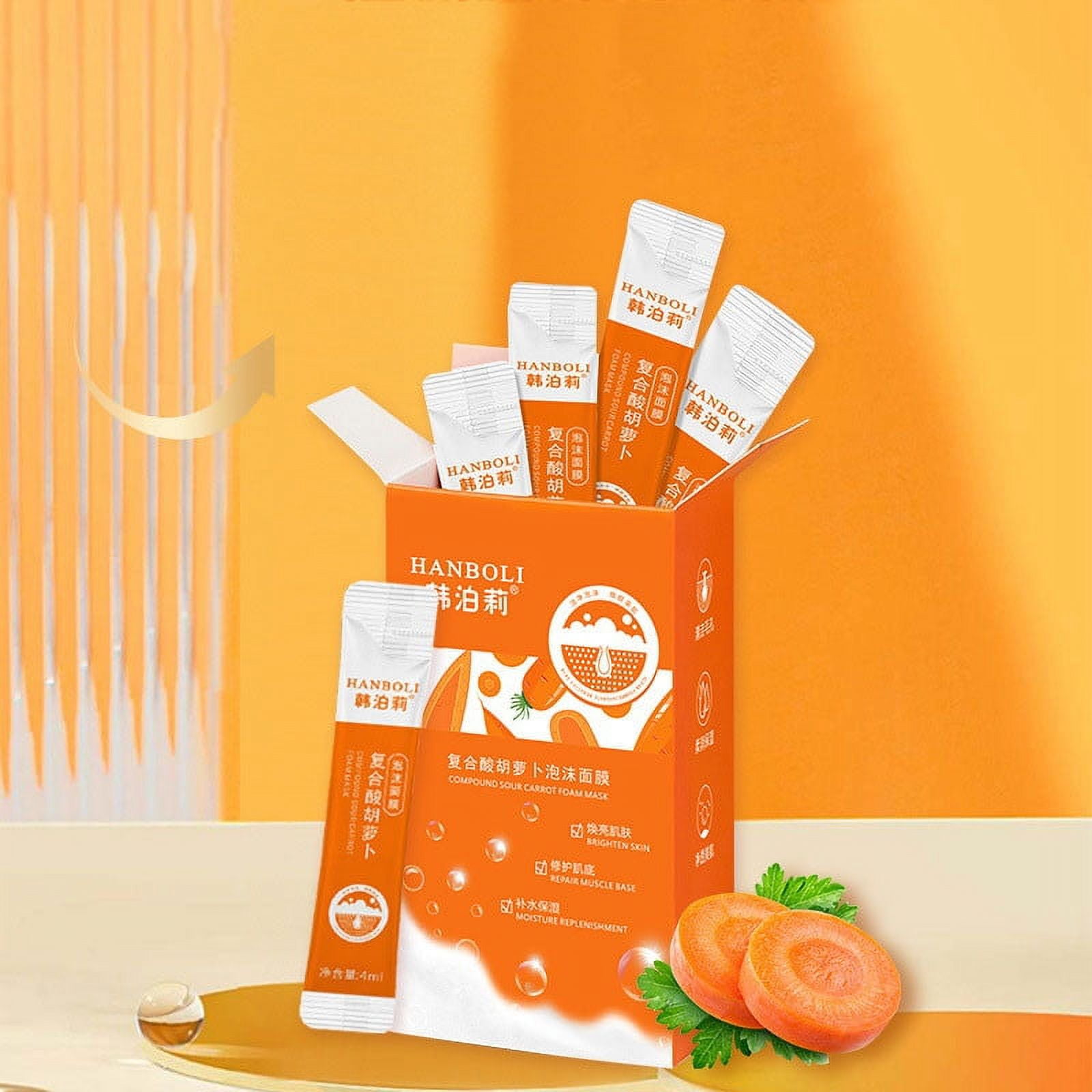 Carrot Foam Smear Facial Mask Peel Off Mask Cleansing Hydrating ...