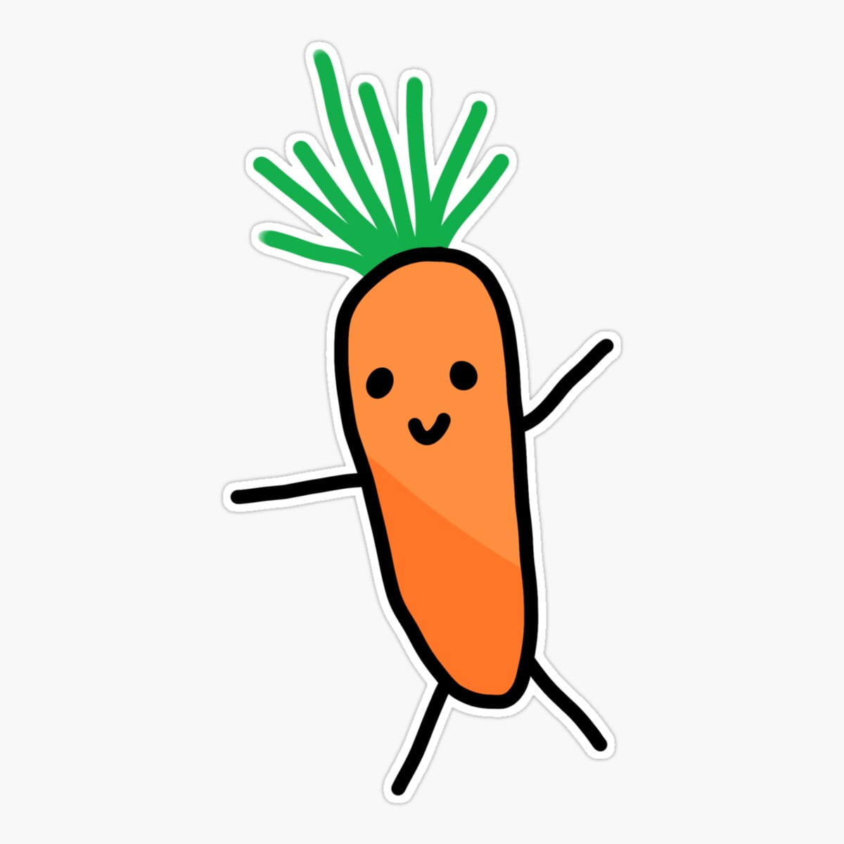 Carrot Fresh Kitchen Decor Art Vinyl Sticker - Walmart.com