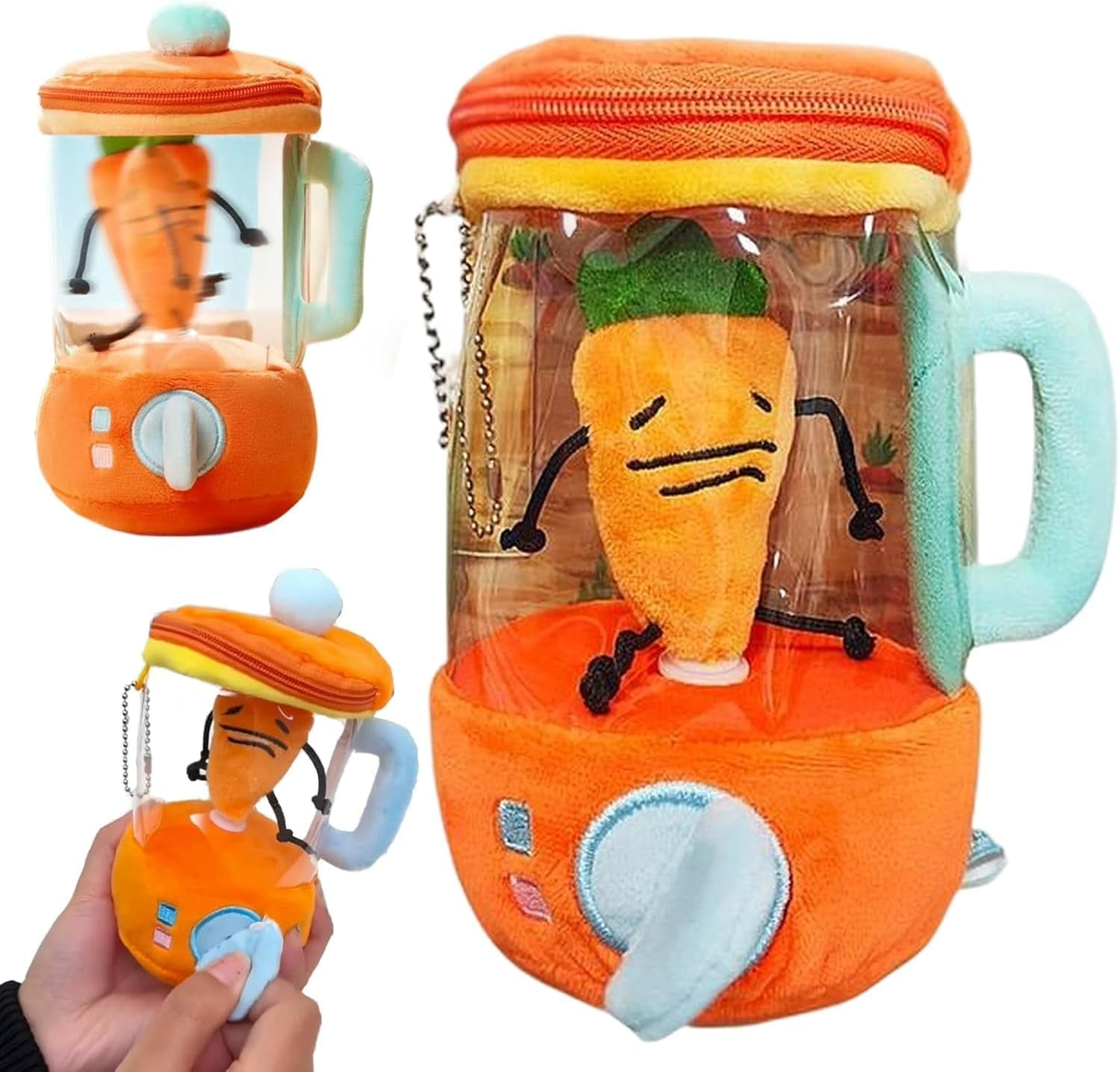 Carrot Juicer Plush Toy - Carrot Blender Plush | Pull String Wind-up ...