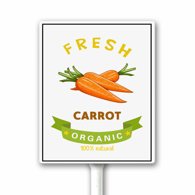Carrot Metal Sign Outdoor Plant Label Funny Vegetable Garden Sign ...