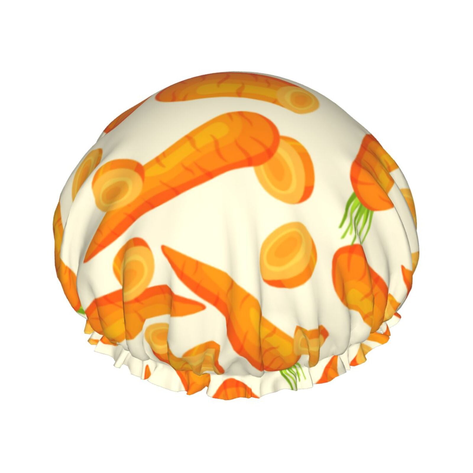 Carrot Pattern vegetable Shower Cap, Reusable Bath Hair Hat for all ...
