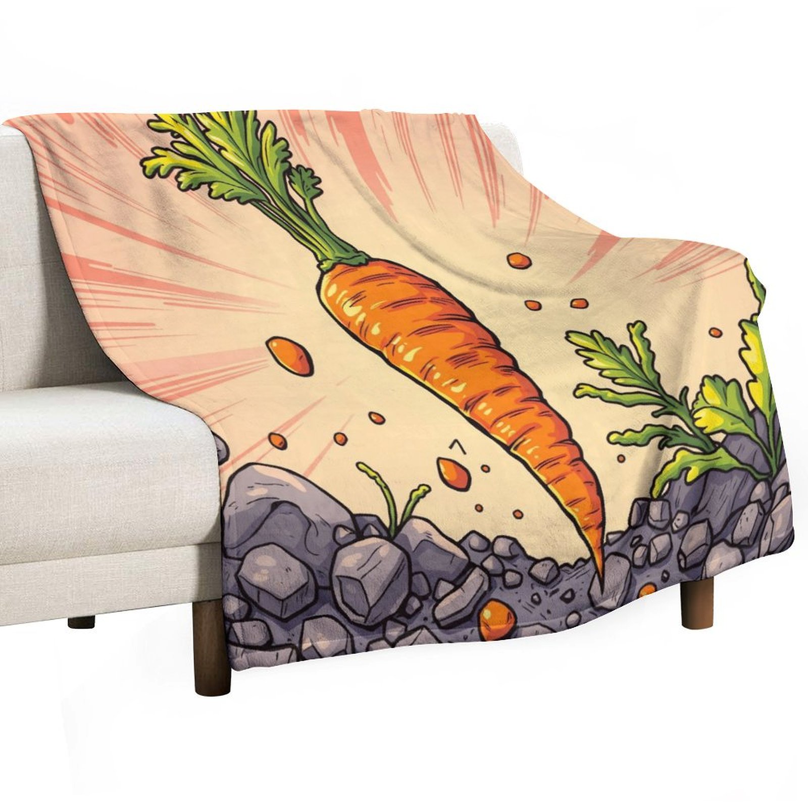 Carrot Plush Throw Blankets Cartoon Cute Blanket for Bedding Outdoor ...