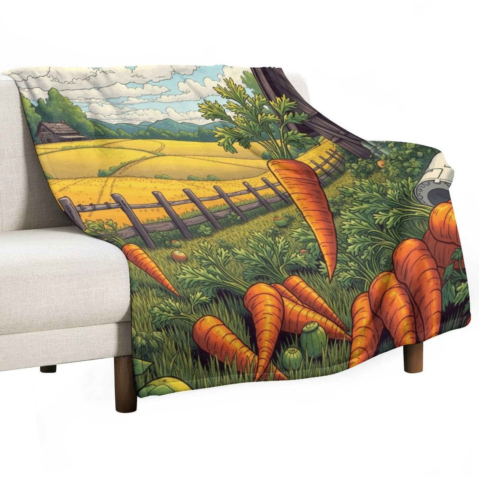 Carrot Plush Throw Blankets Cartoon Cute Blanket for Bedding Outdoor ...