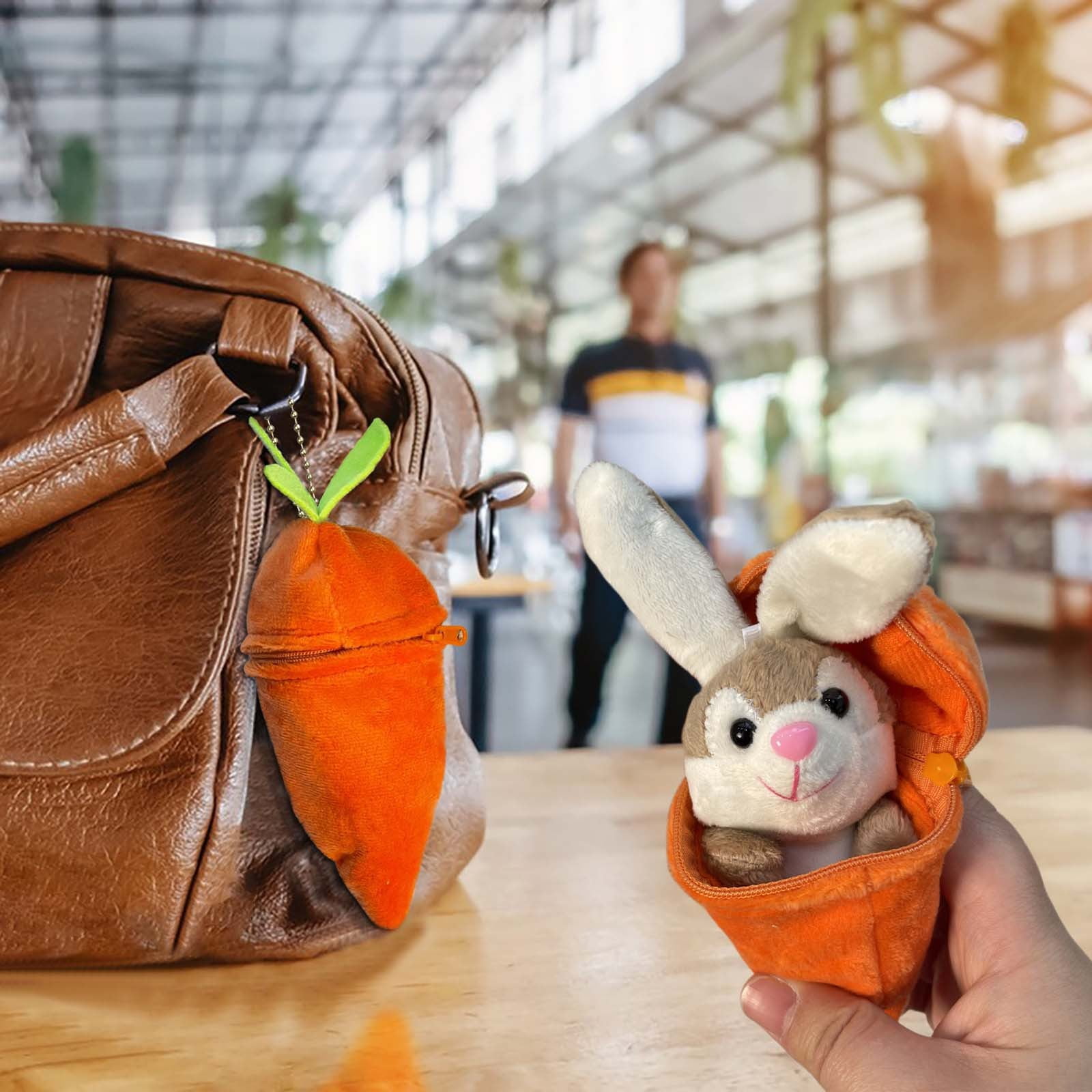 Carrot Rabbits Pendant Transforming Bunny Doll Ornament, Adorable ...