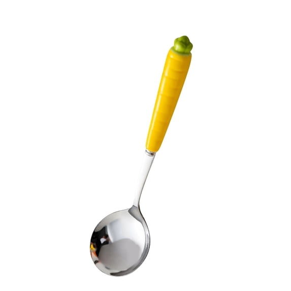 Carrot Shaped Handle Spoon, Stainless Steel Main Body, Practical ...