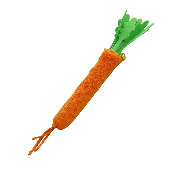 Carrot Shaped Interactive Cat Chew Toy with Squeak-Activated Design and ...