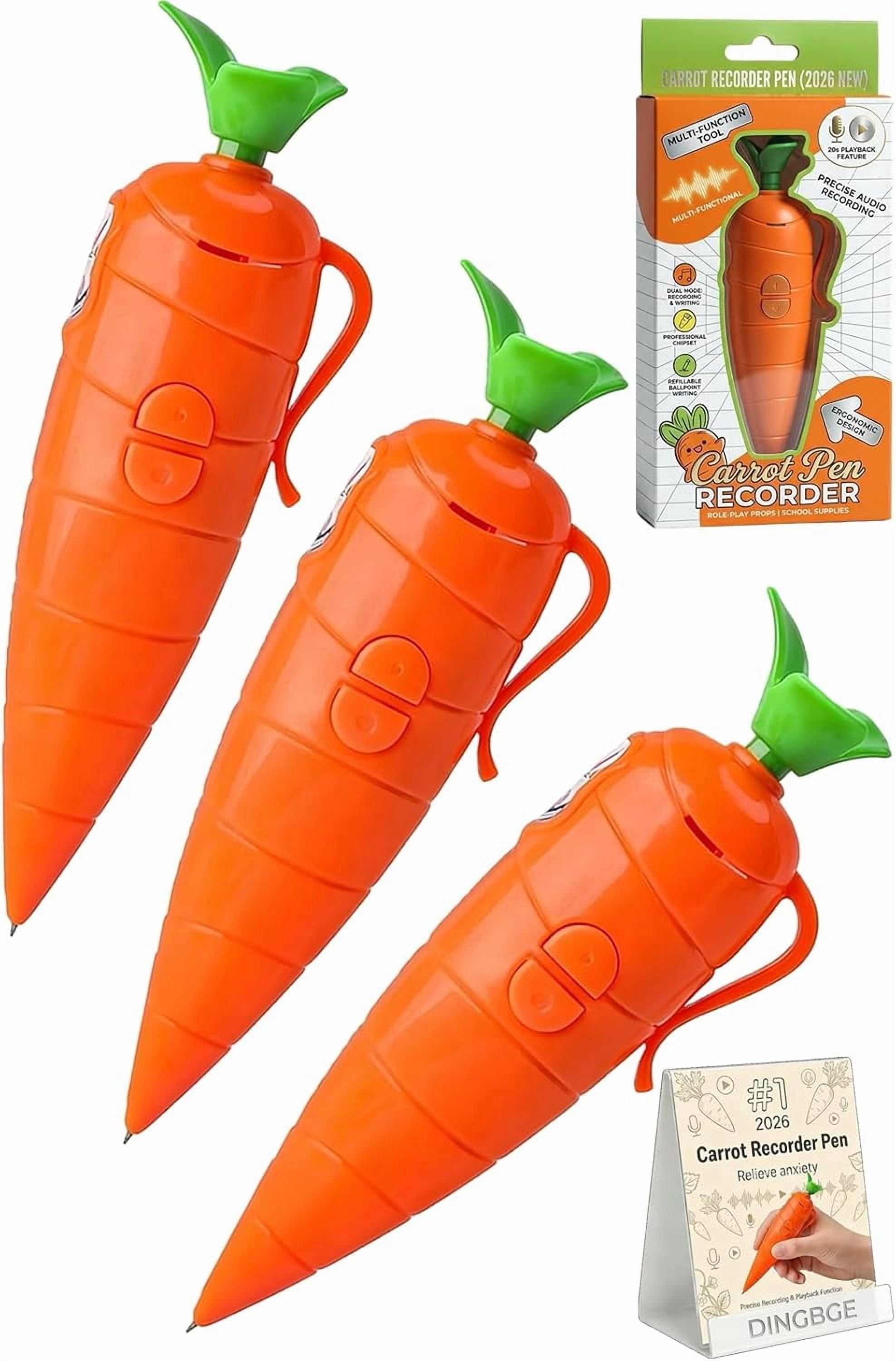Carrot-Shaped Voice Recorder Pen, 20-Second Audio Playback Device ...