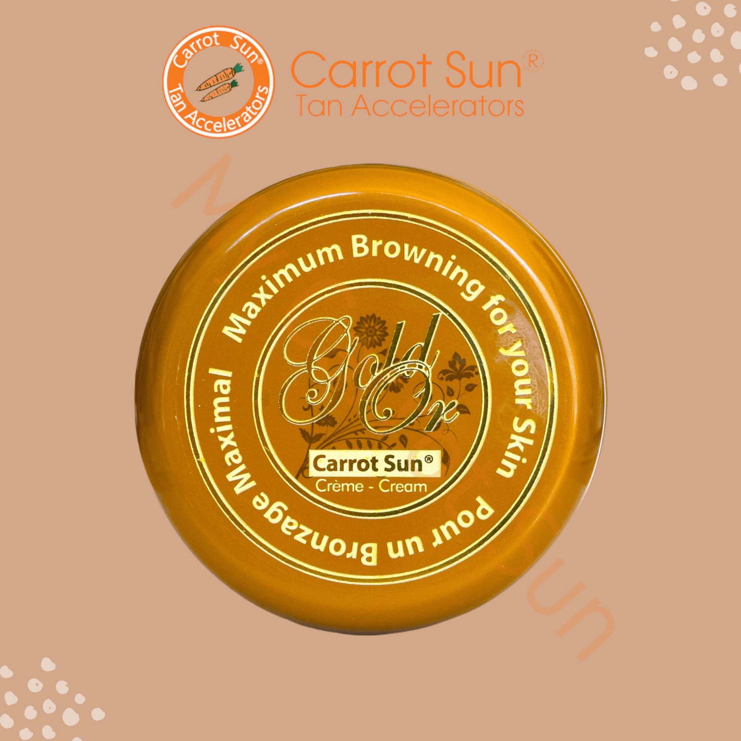 Carrot Sun Tan Accelerator Gold Cream with Carrot Oil, L-Tyrosine 350ML ...
