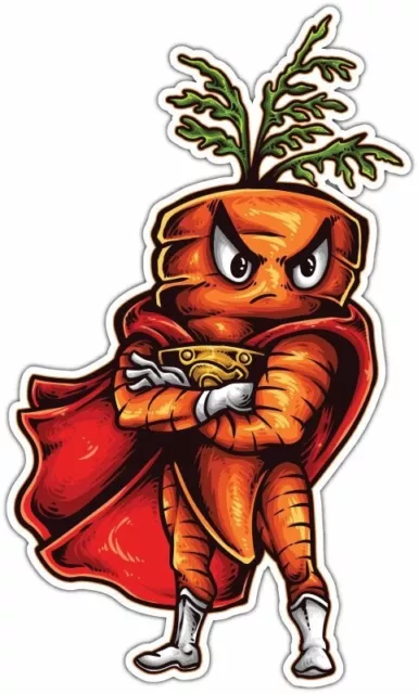 Carrot Superhero Root Vegetable Car Window Stickerphone Decal Water ...