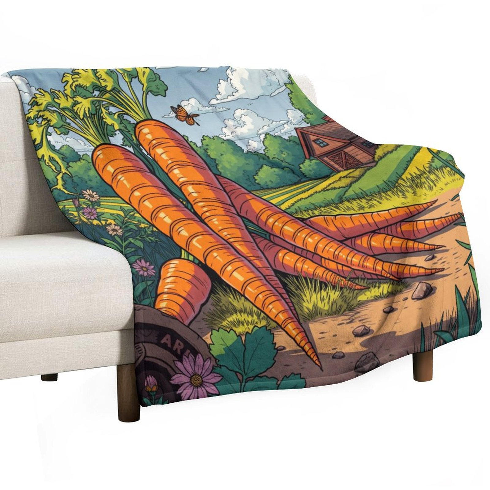 Carrot Throw Blanket Soft Plush Blanket Bedroom Bedspread Home Decor ...