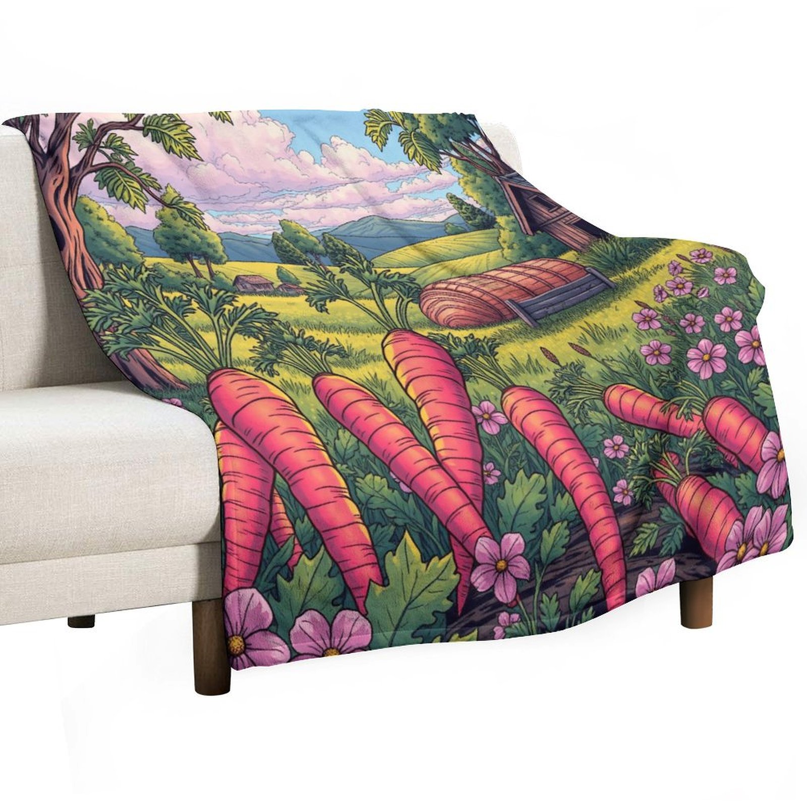 Carrot Throw Blanket Soft Plush Blanket Bedroom Bedspread Home Decor ...