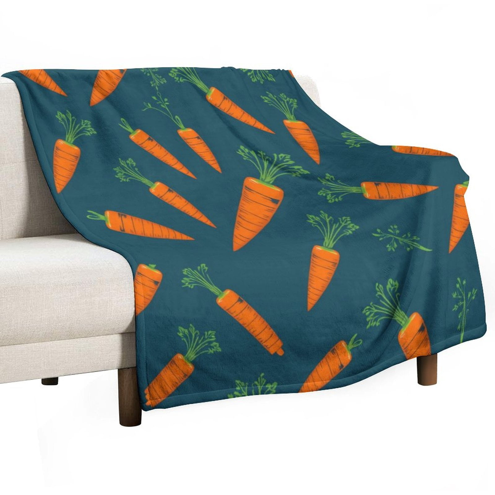 Carrot Throw Blanket Soft Plush Blanket Bedroom Bedspread Home Decor ...