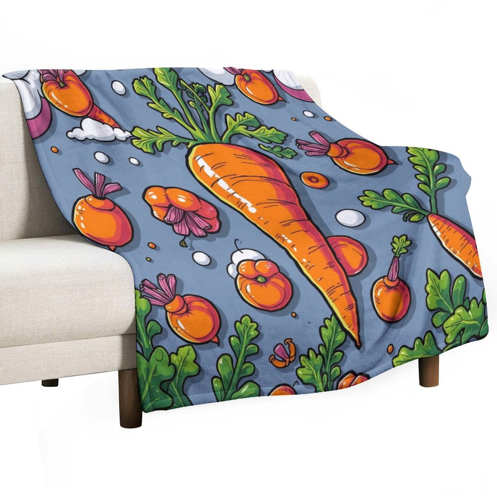 Carrot Throw Blanket Soft Plush Blanket Bedroom Bedspread Home Decor ...