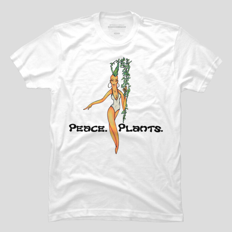 Carrot Veggie Girl Funny Vegan Character T-shirt M2981860, Up to Size ...