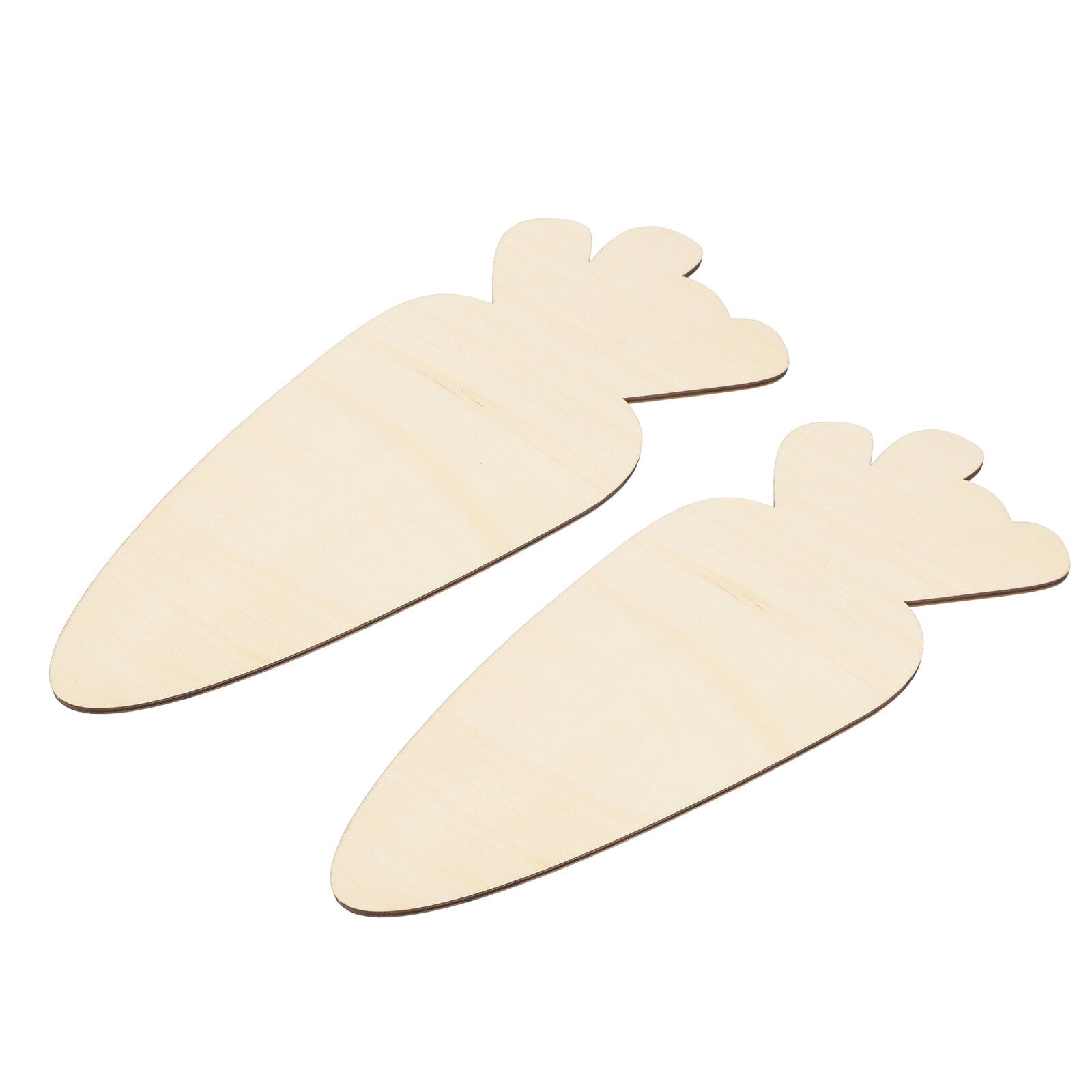 Carrot Wood Slice 2 Pcs Chips Blank Paper Cut Easter Home Decor Craft ...