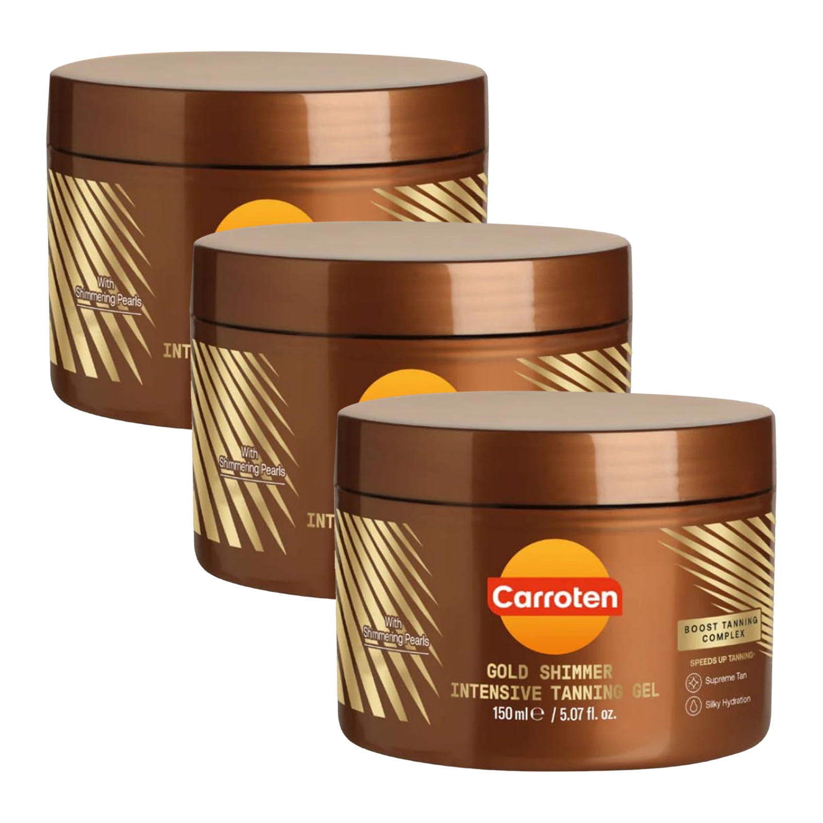 Carroten Gold Shimmer Intensive Tanning Gel | Browning & Bronzing Tan Accelerator | Water ...