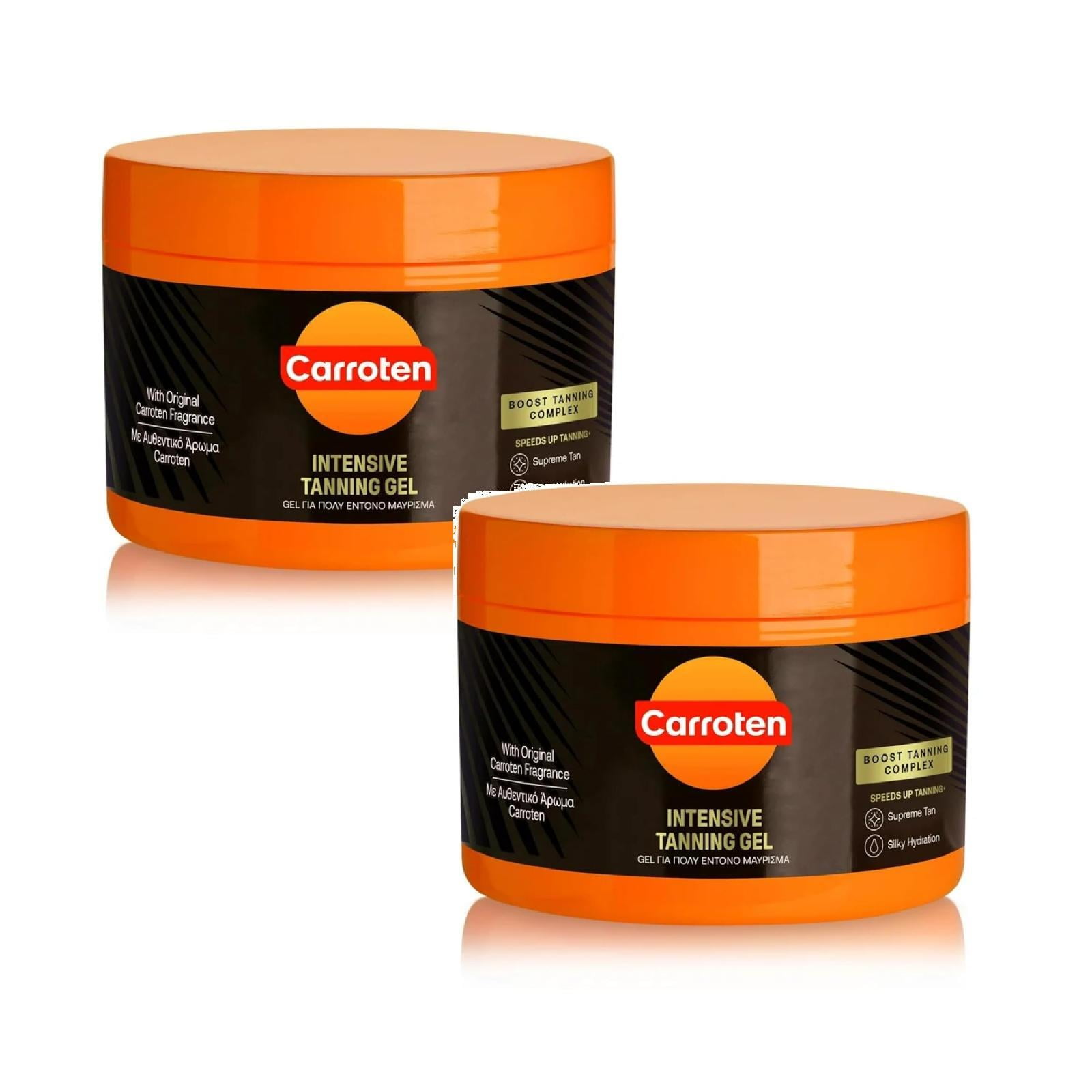 Carroten Intensive Tanning Gel - Instant Tan Enhancer - Water-Resistant with Carrot and Coconut ...