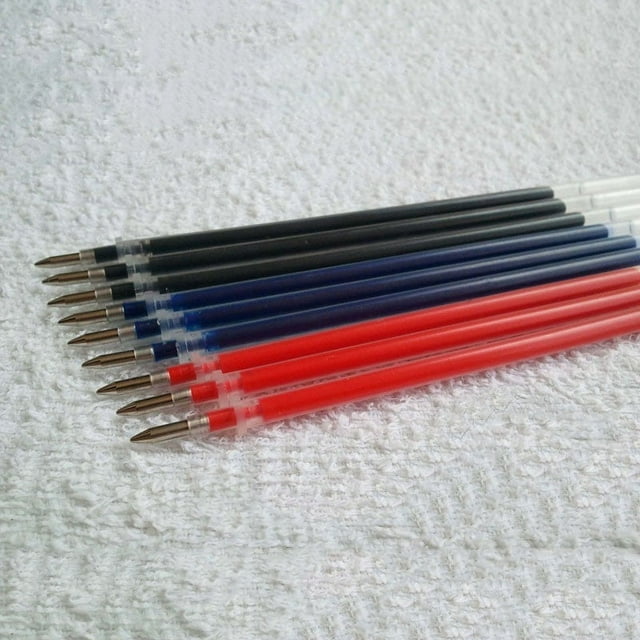 Carroterr 10/50pcs 0.5mm Ballpoint Pen Refills Gel Black Ink Writing ...