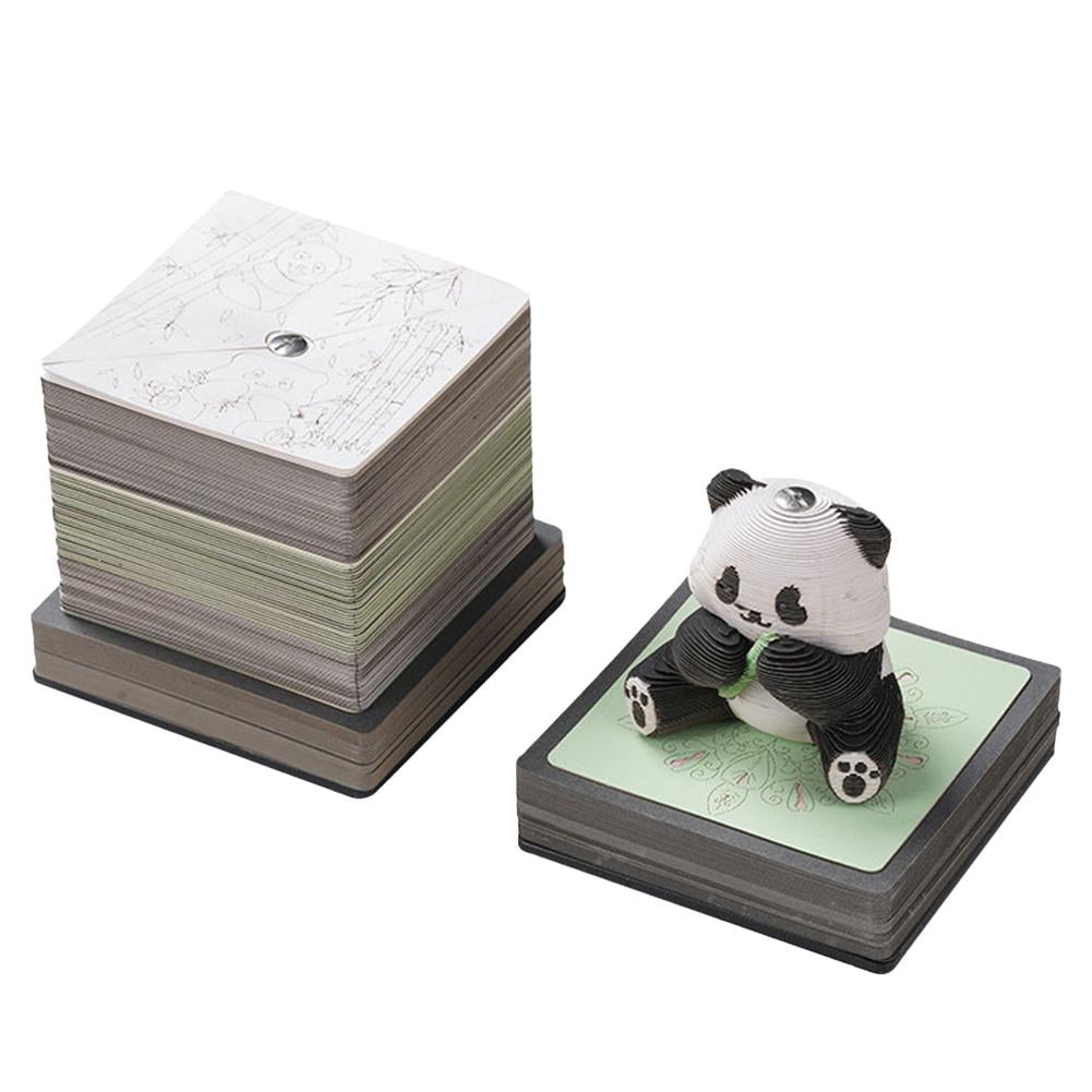 Carroterr 3D Desk Memo Pad 2025 3D Sticky Notes Panda Paper Carving Art ...