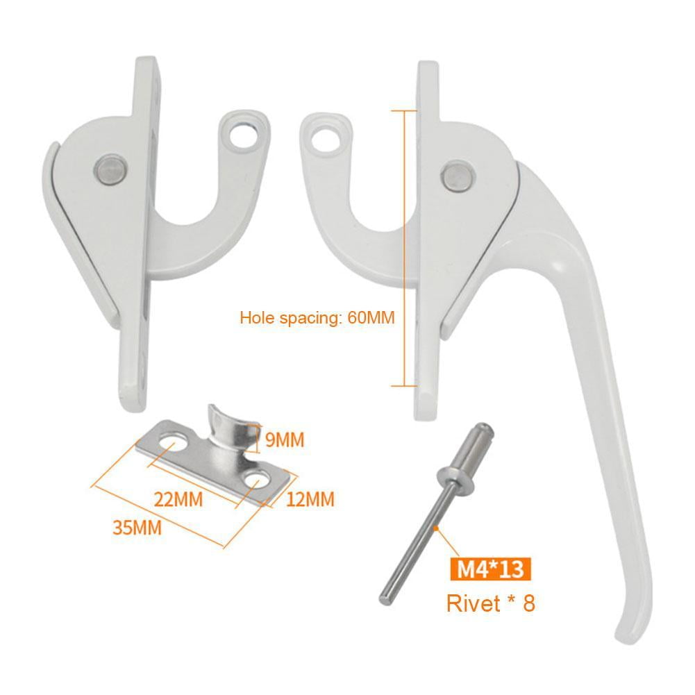 Carroterr Aluminum Alloy Plastic 8 Push-pull Window Upper& Lower Lock ...