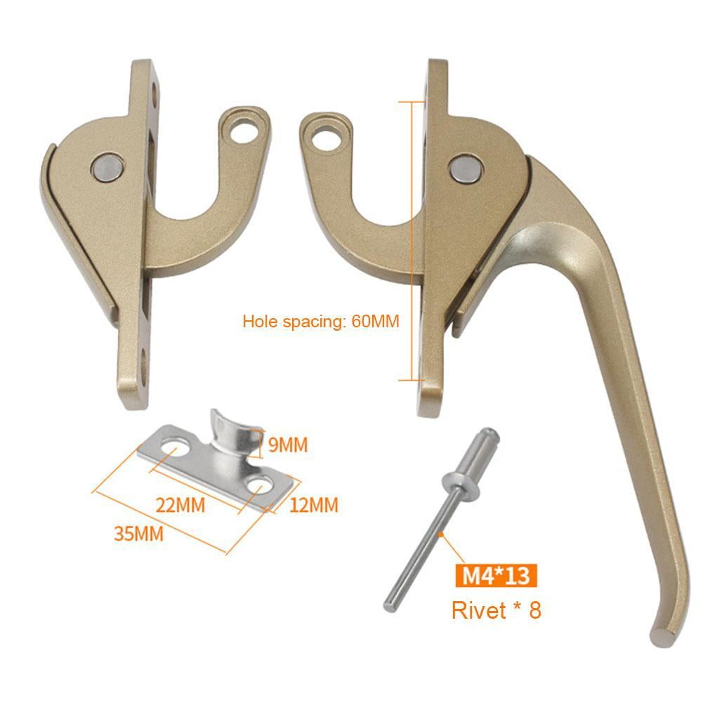 Carroterr Aluminum Alloy Plastic 8 Push-pull Window Upper& Lower Lock ...