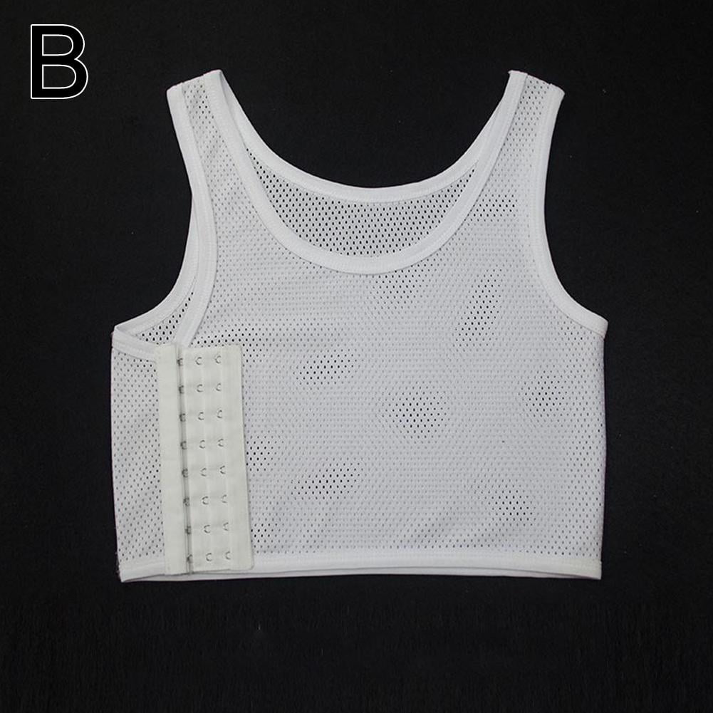 Carroterr Buckle Short Chest Breast Binder Sexy Breathable Sports Bra ...