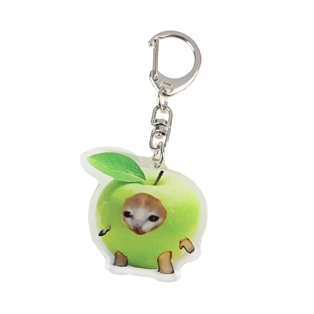 Carroterr Food Cat Cat Head Keychain Fun Gift For Student Keyring B1X2 ...