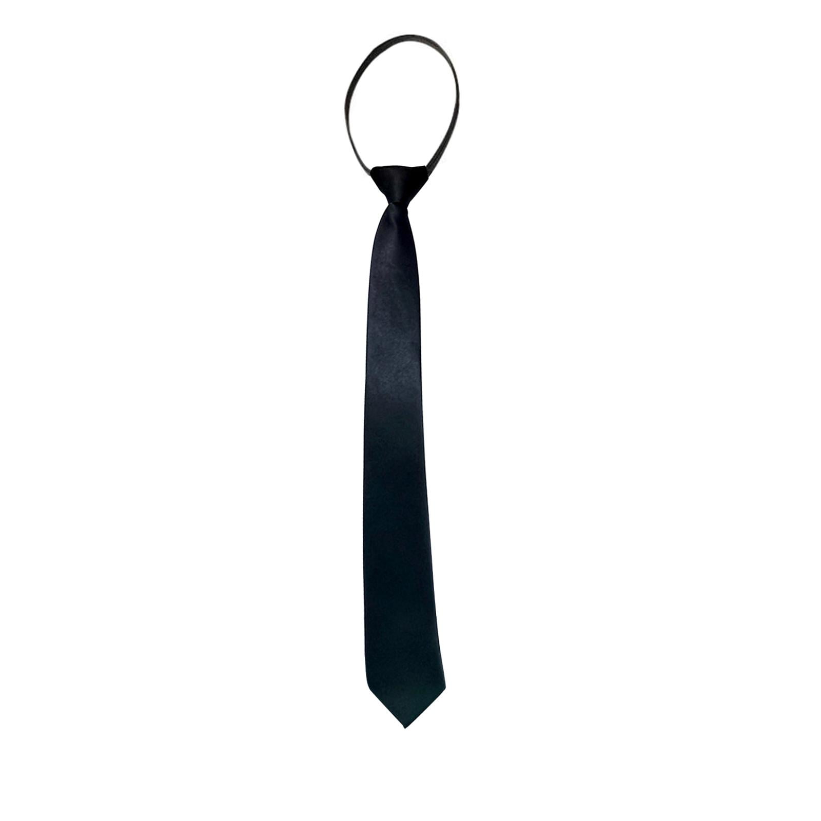 Carroterr Mens Casual Zip Up Tie with Wide Lazy Design for Business ...