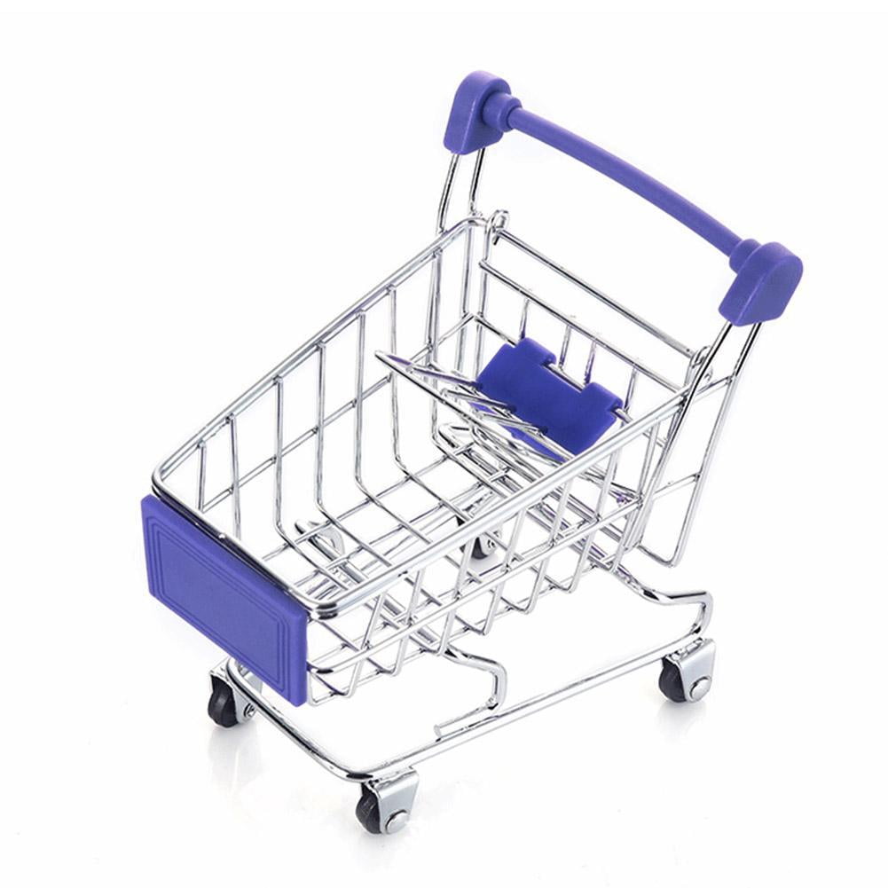 Carroterr Mini Metal Kids Shopping Hand Trolley Cart Child Pretend ...