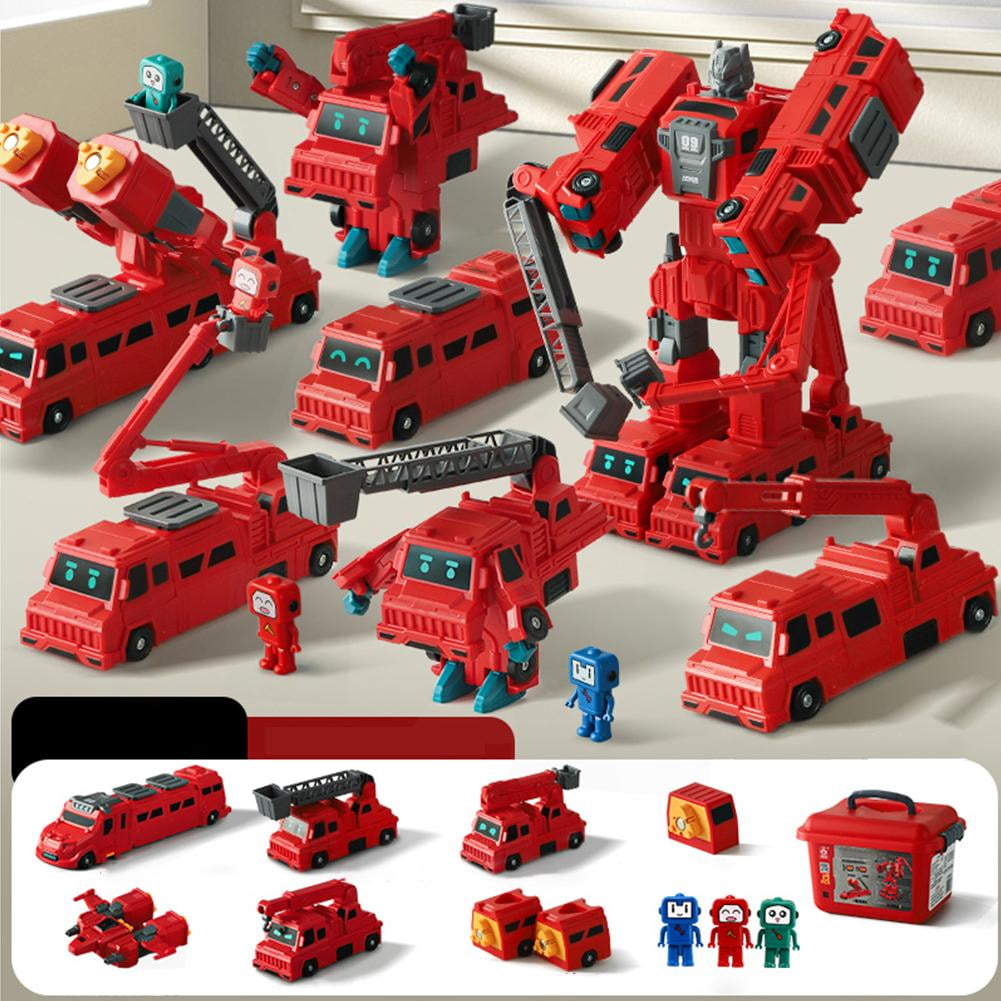 Carroterr Modular Transforming Toy Set with Storage Box, Magnetic Cars ...