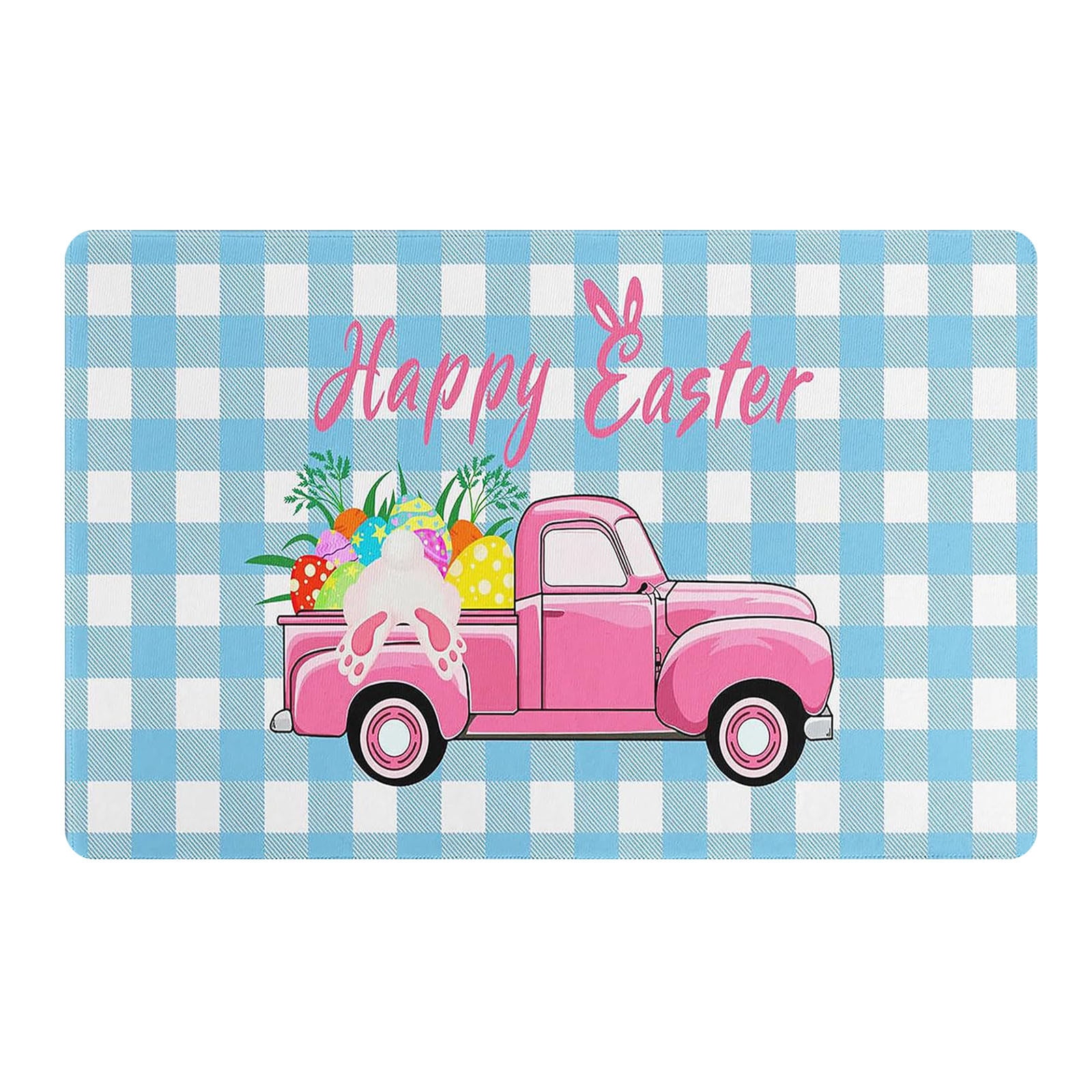 Carrots Bunny Happy Easter Kitchen Mats,Spring Home Decor Kitchen Rugs ...