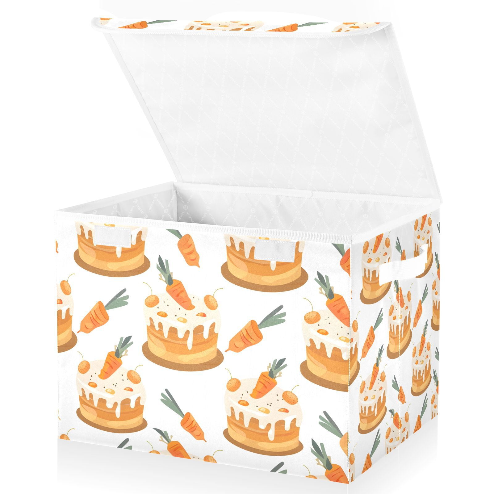 Carrots Cakes Storage Basket for Shelves Foldable Container Organizer ...