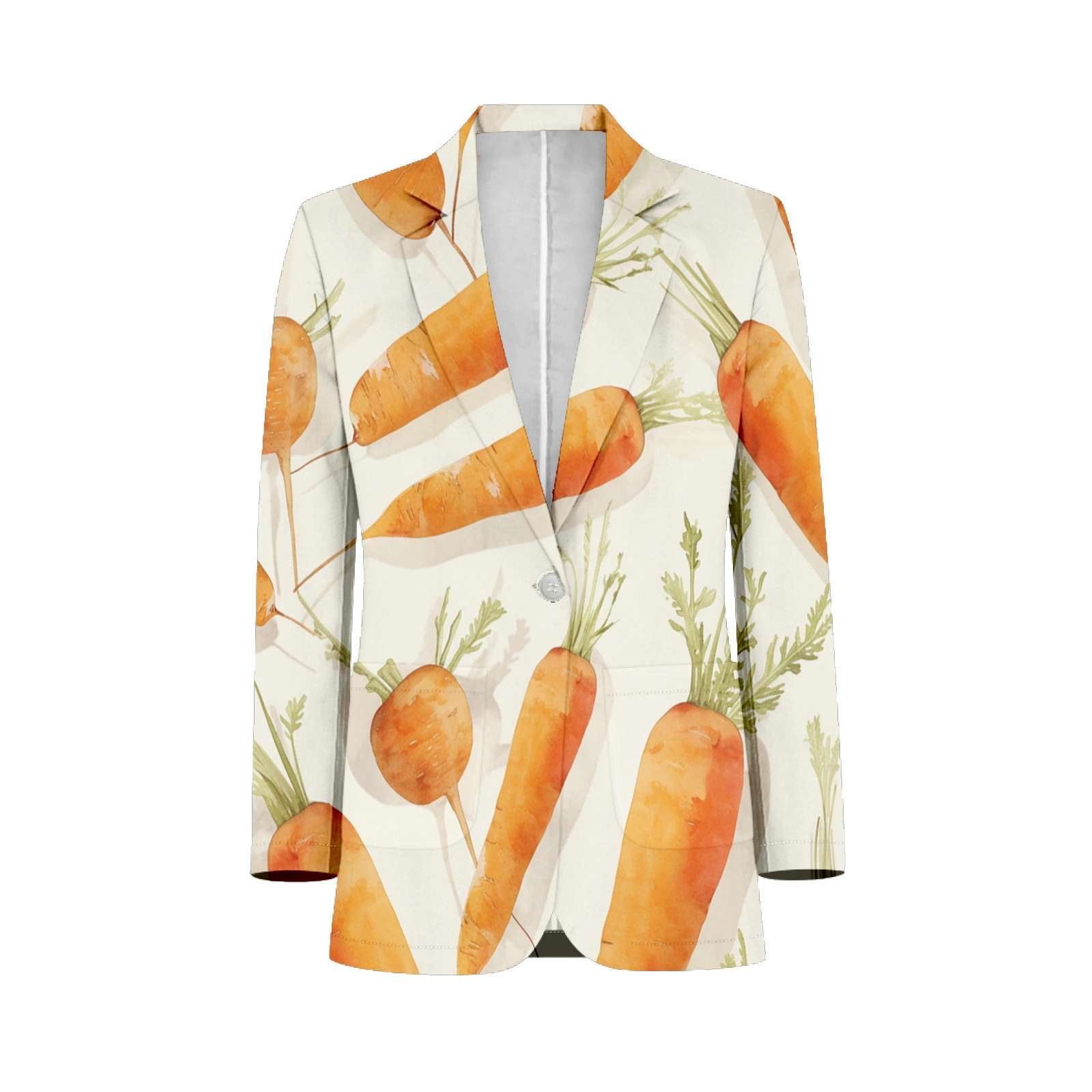 Carrots Watercolor Pattern Fresh Orange Customized Men's Suits full man ...