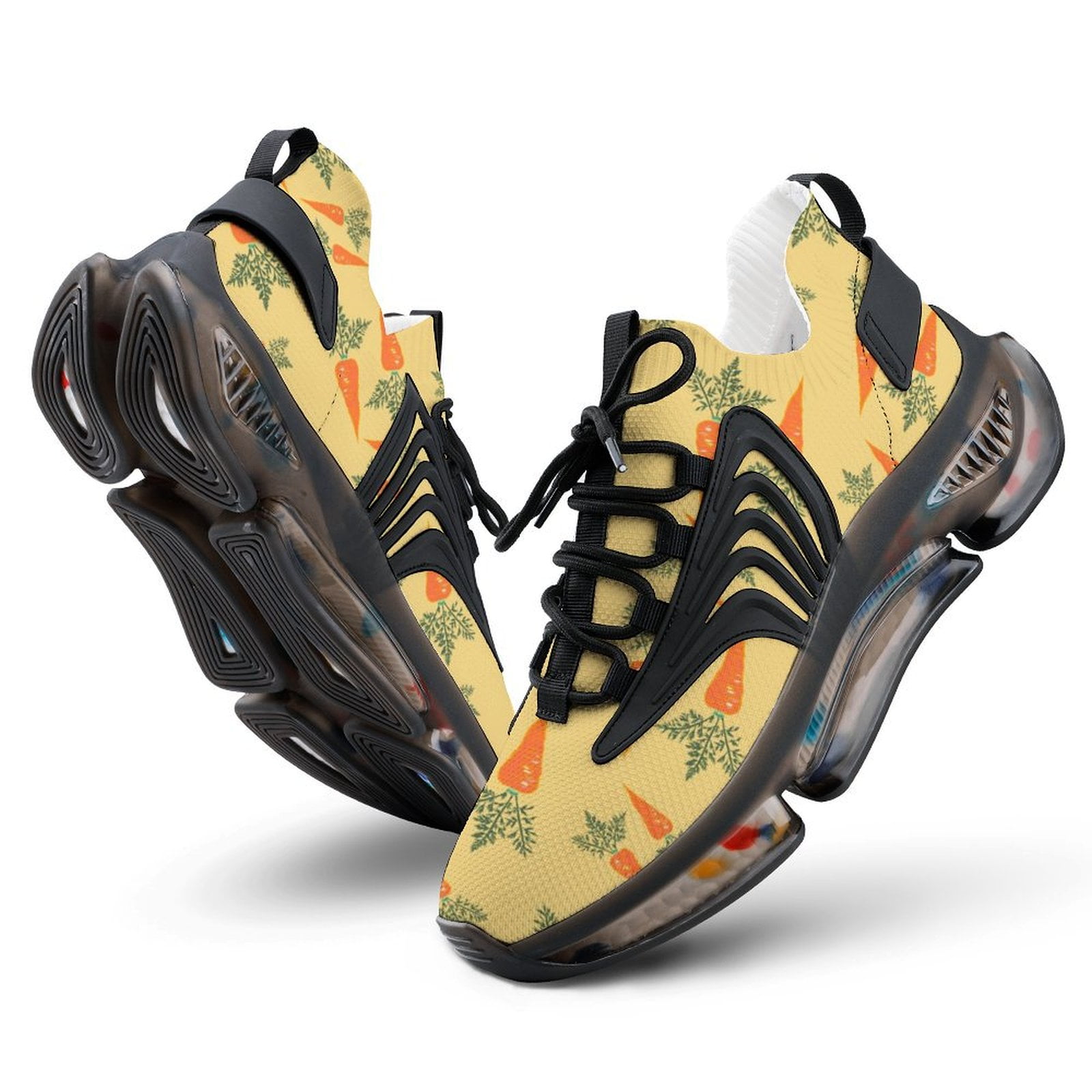 Carrots, Yellow Walking Shoes for Men Woman Lightweight Tennis Fashion ...
