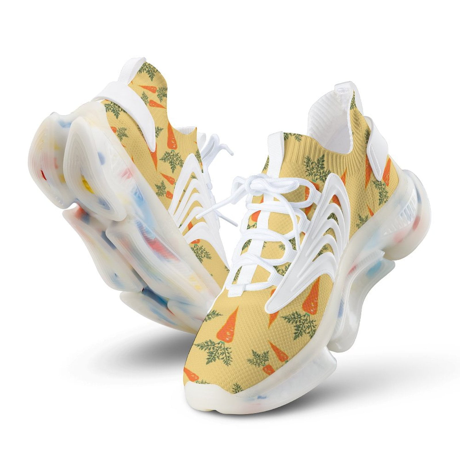 Carrots, Yellow Walking Shoes for Men Woman Lightweight Tennis Fashion ...