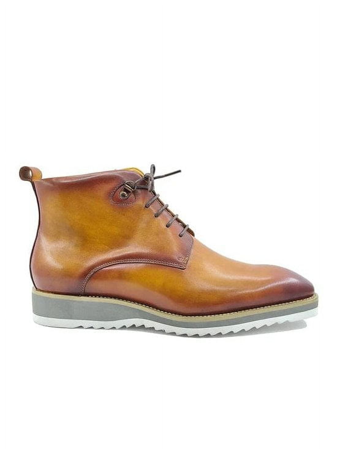 Carrucci Mens Cognac Burnished Lace-Up Boot - Walmart.com
