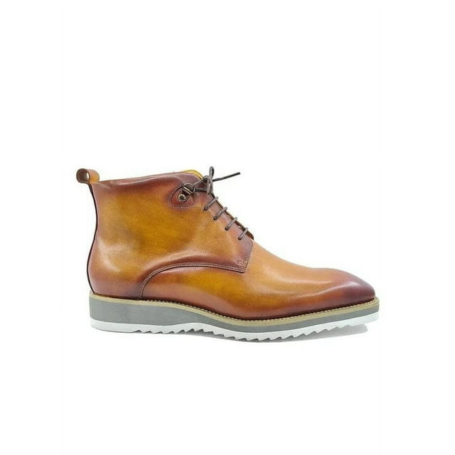 Carrucci Mens Cognac Burnished Lace-Up Boot - Walmart.com