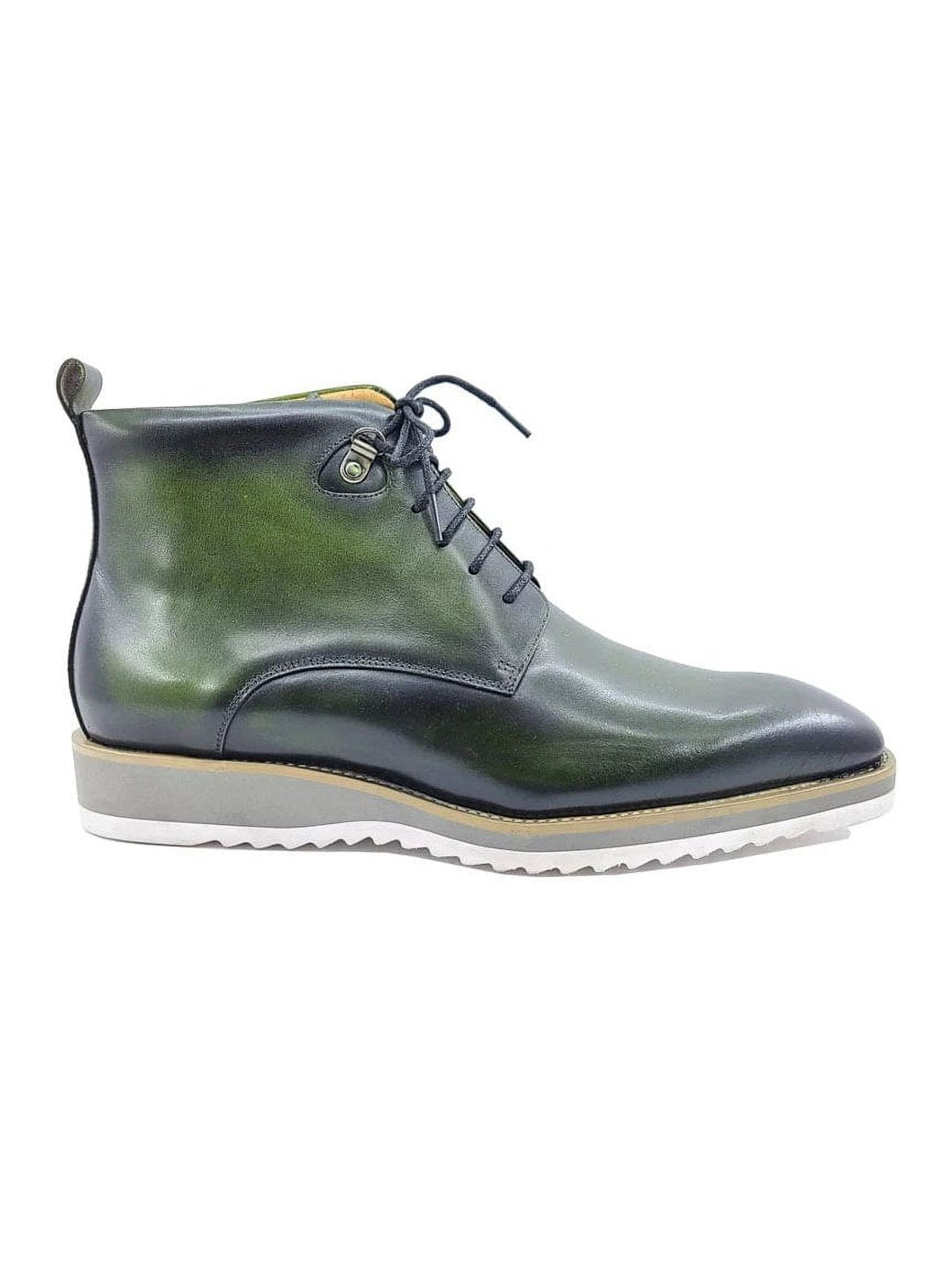 Carrucci Mens Olive Green Burnished Lace-Up Boot - Walmart.com