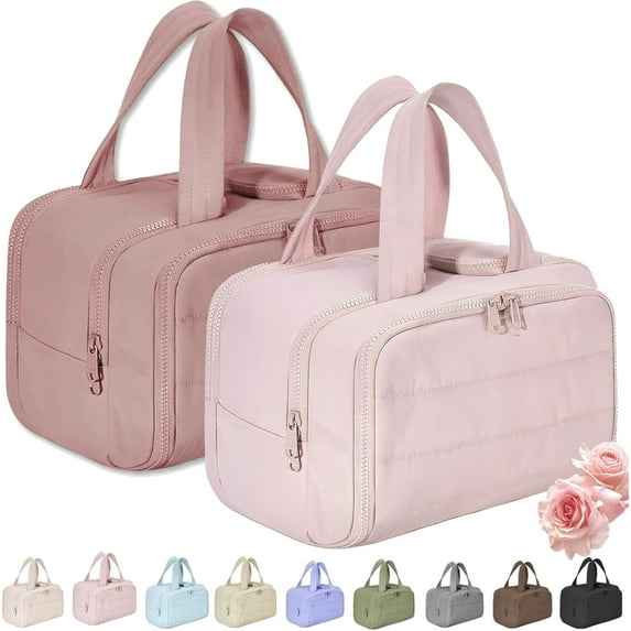 Carry Bag, 4-in-1 Travel Toiletry Bag with Wet-Dry Separation, Large ...